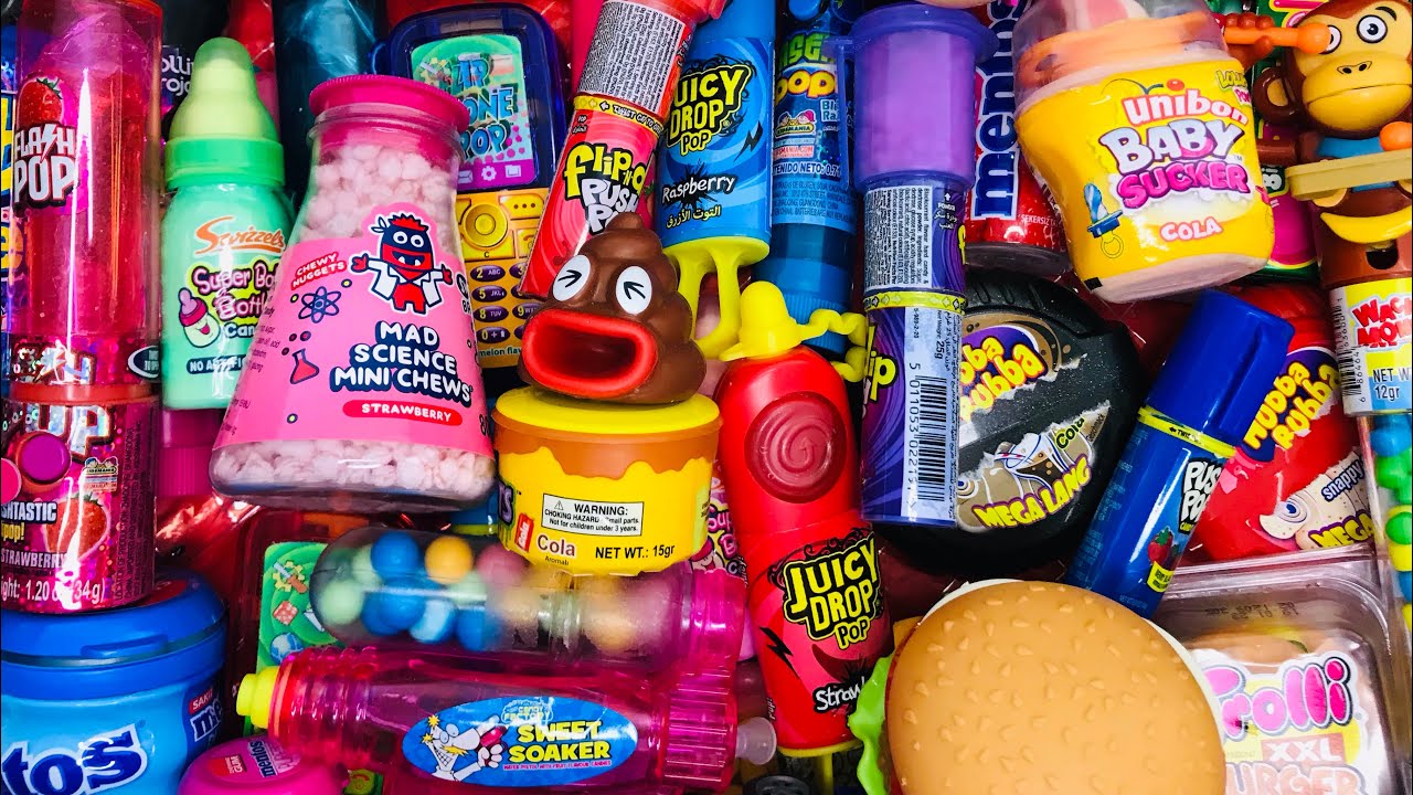 Very yummy rainbow candy with Fant Flyer , colour food ASMR ...