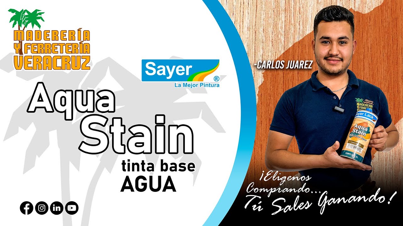 AQUA STAIN BASE AGUA | MADERERIA Y FERRETERIA VERACRUZ - YouTube
