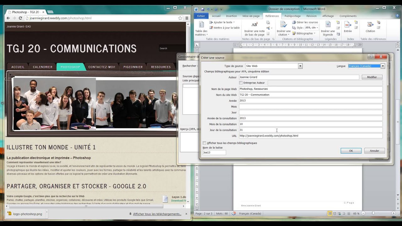 Bibliographie avec WORD - YouTube