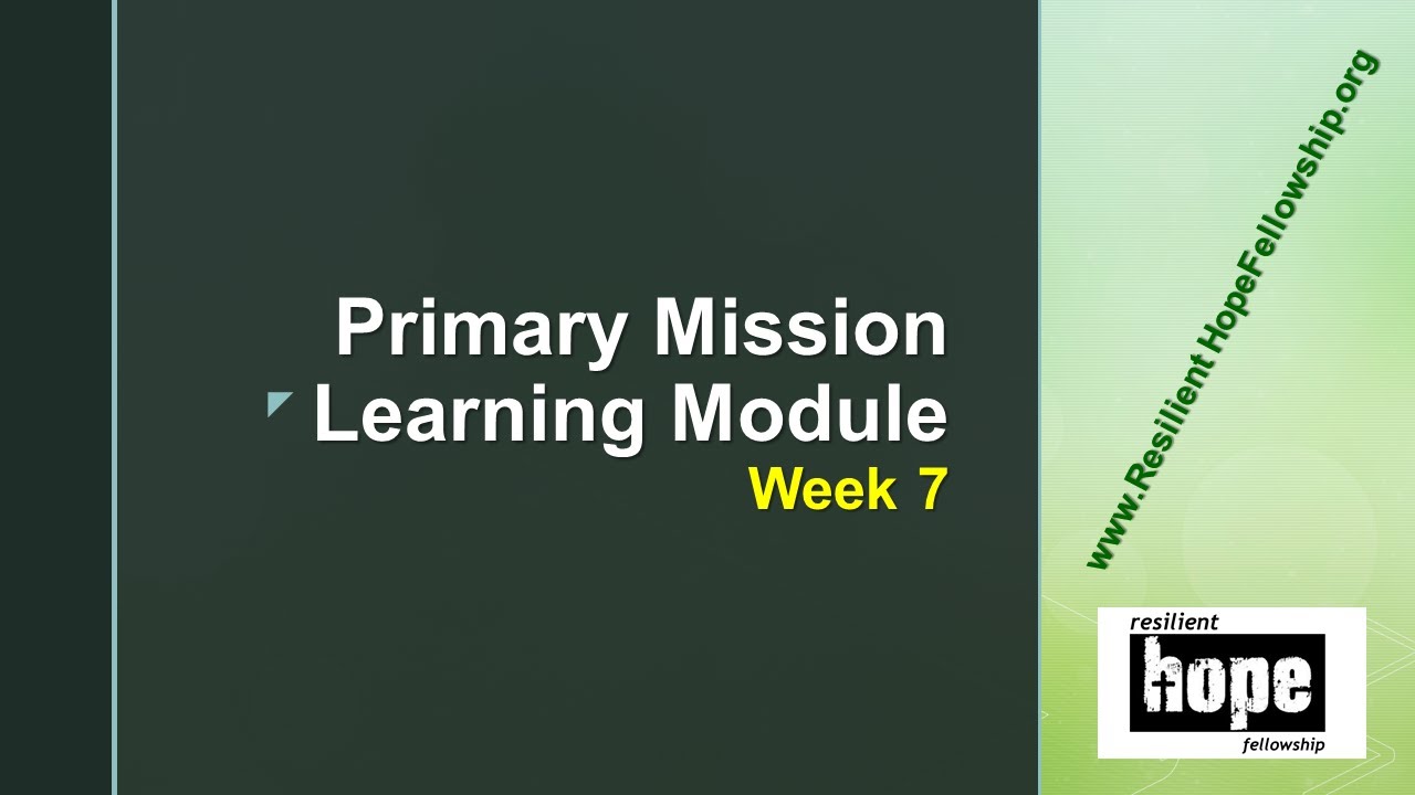 Primary Mission Learning Module Wk7 - YouTube