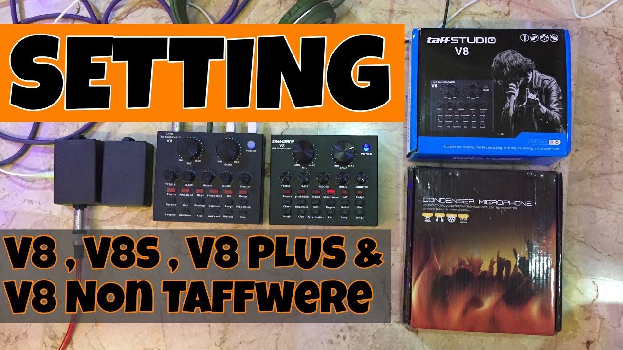 CARA SETTING SOUNDCARD V8 V8s V8plus dan V8 NON TAFFWERE - YouTube