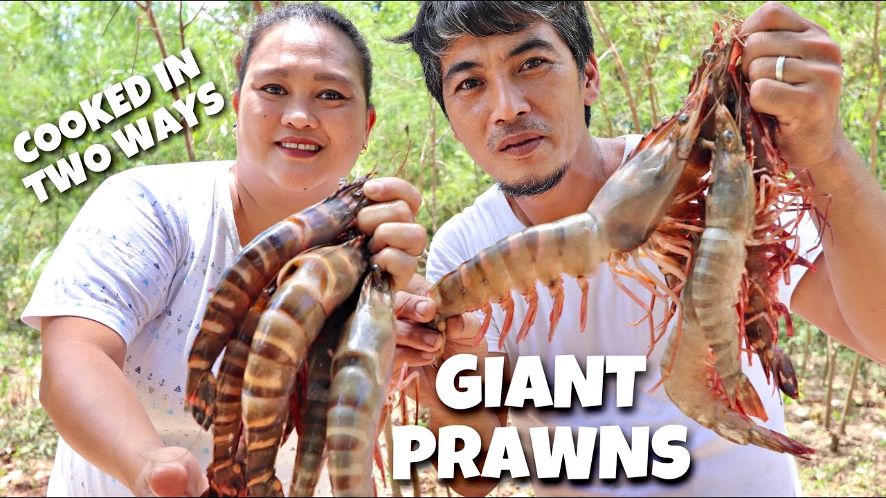 OUTDOOR COOKING | GIANT / JUMBO PRAWNS / SUGPO! PINOY MUKBANG W/ LAFAM ...