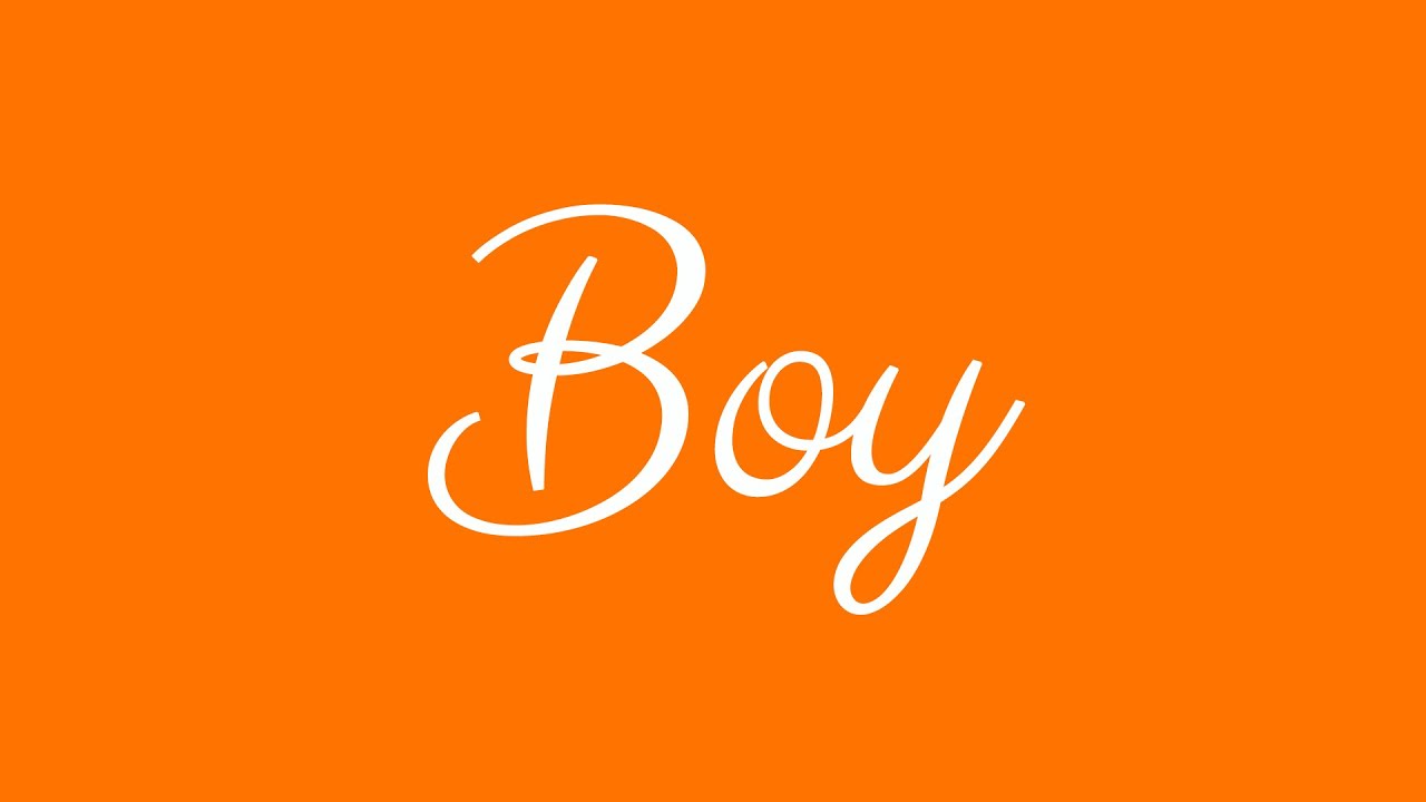 Learn how to Sign the Name Boy Stylishly in Cursive Writing - YouTube