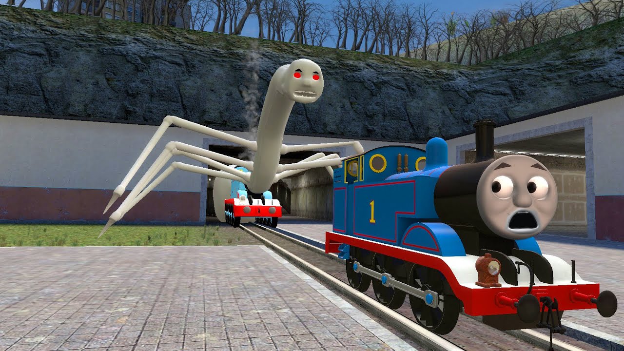 Building a Thomas Train Chased By Cursed Thomas, Spider Thomas Monster ...