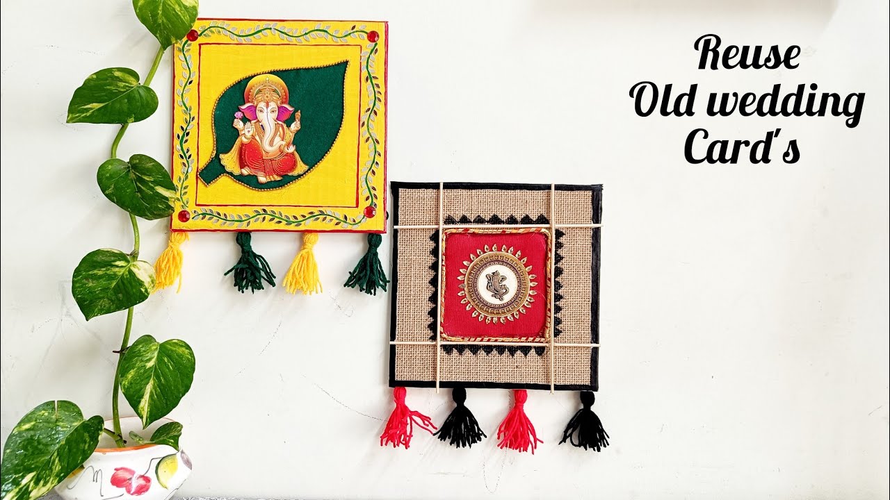Reuse old wedding cards, wedding cards craft idea, पुराने शादी के कार्ड ...