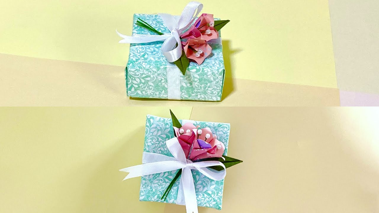 How to make cute gift box - easy way #1 - YouTube