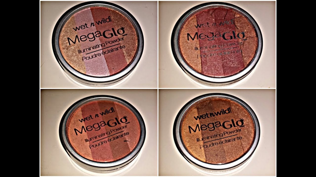 WNW MegaGlow Illuminating Powder Review + Swatches - YouTube