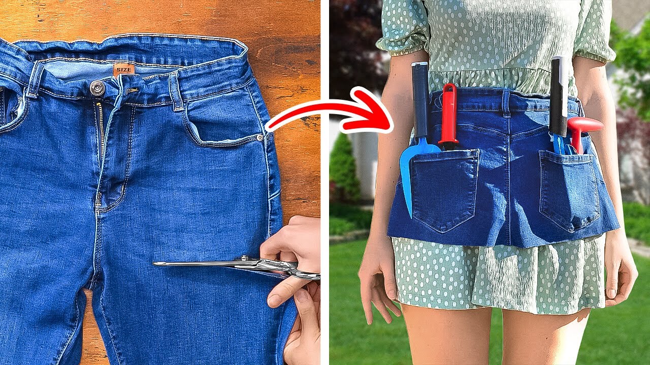 Useful Ways to Turn Your Old Jeans Into Something New - YouTube