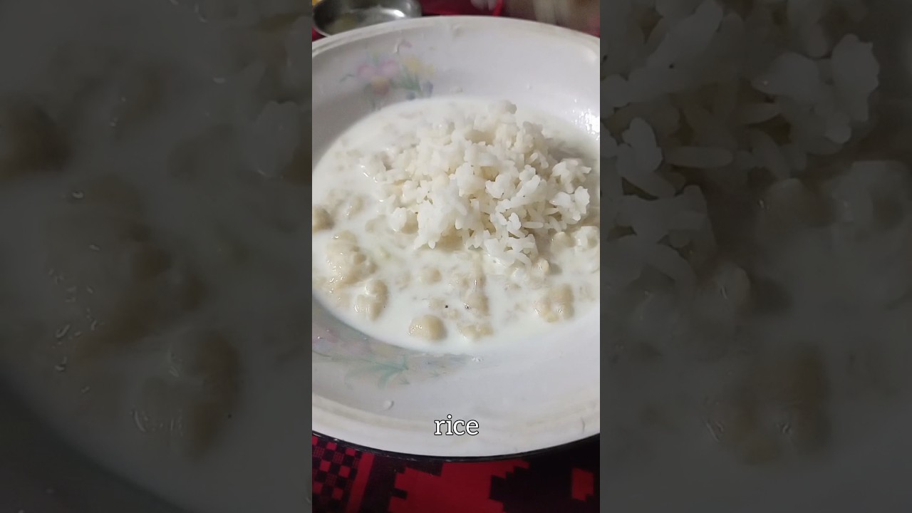 Banana, Rice, Milk Recipe |দুধভাত | Asian people's Childhood Food ...