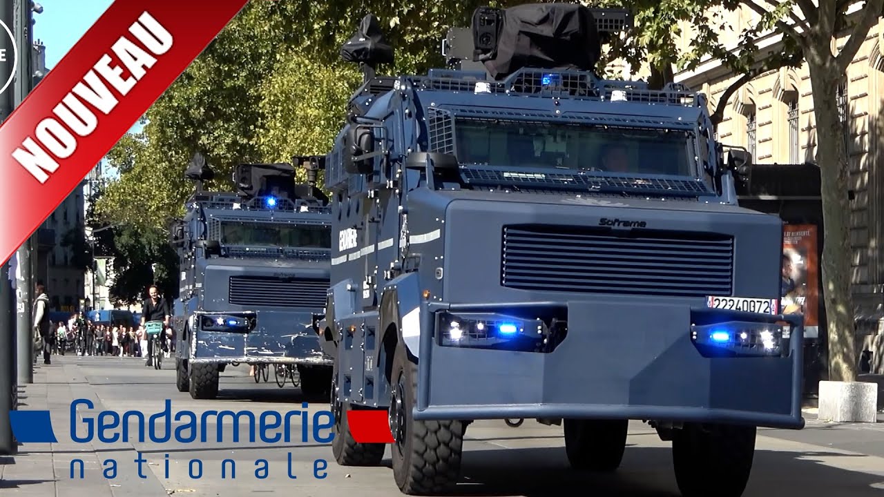 La gendarmerie déploie le Centaure à Paris lors de la manifestation du ...