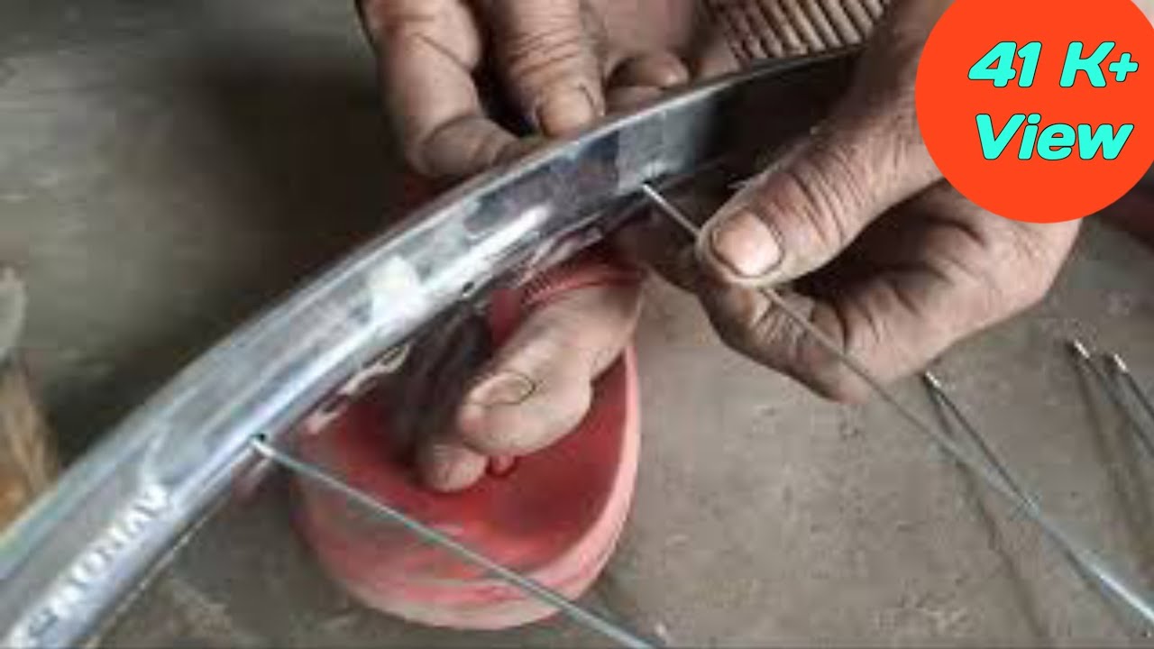 How To Build A Bicycle Wheel (32 Spokes, Real wheel,28") | Bicycle Rim ...