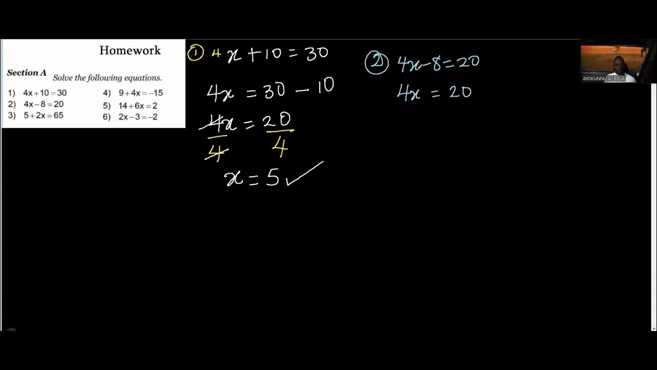 SOLVING EQUATIONS - YouTube