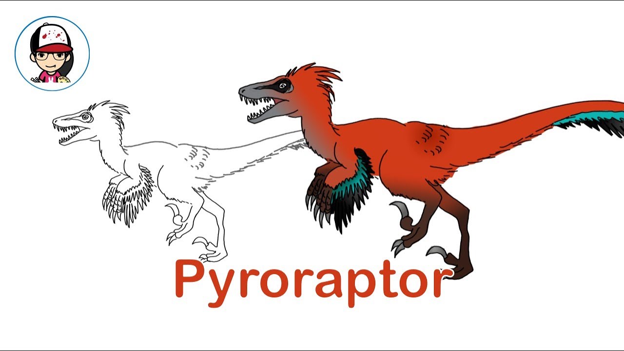 How to Draw a Pyroraptor from Jurassic World 3 - YouTube