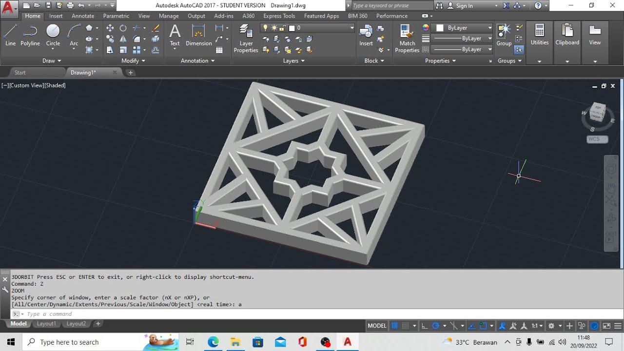 Tutorial Autocad 2 Dimensi dan 3 Dimensi paling EZ #16 - YouTube