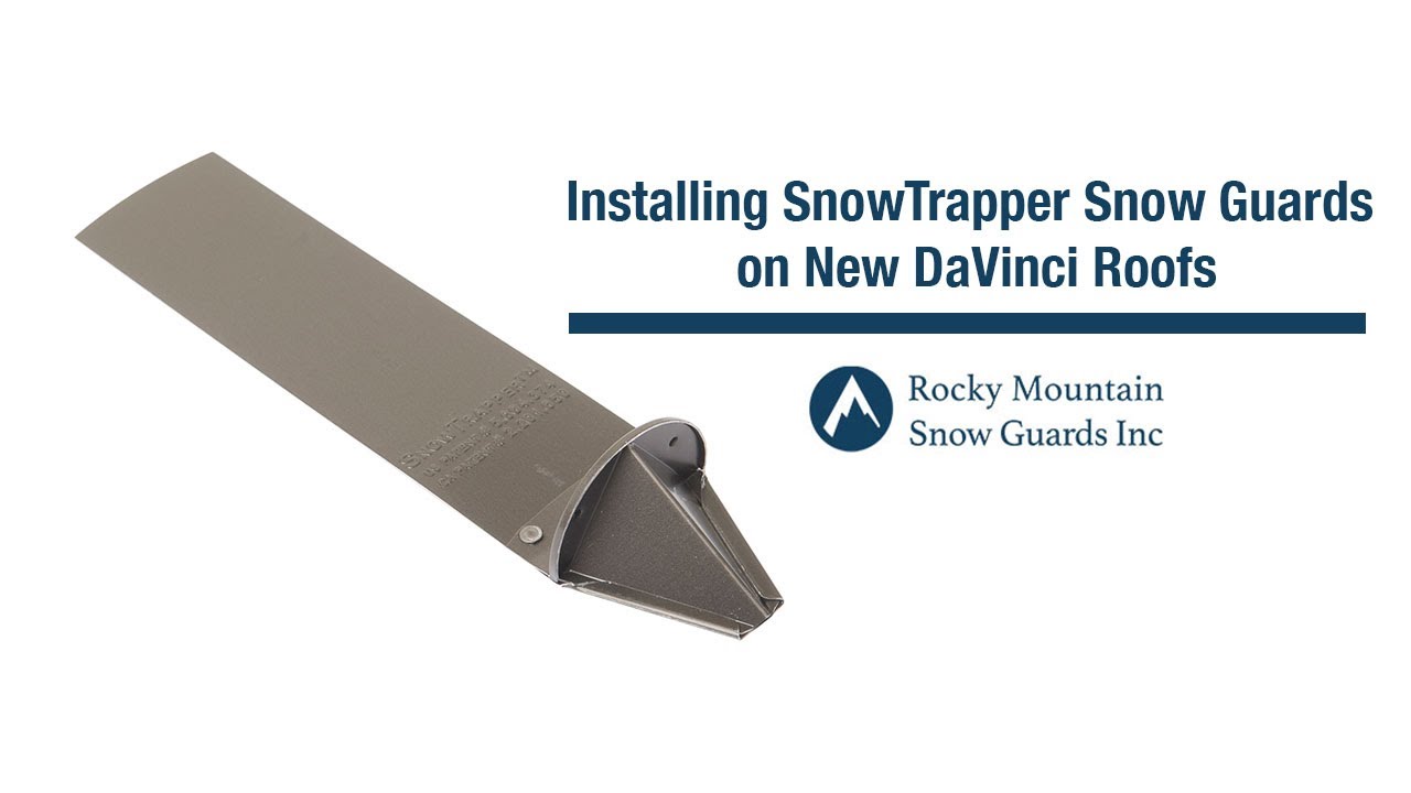 Installing SnowTrapper Snow Guards on New DaVinci Roofs - YouTube