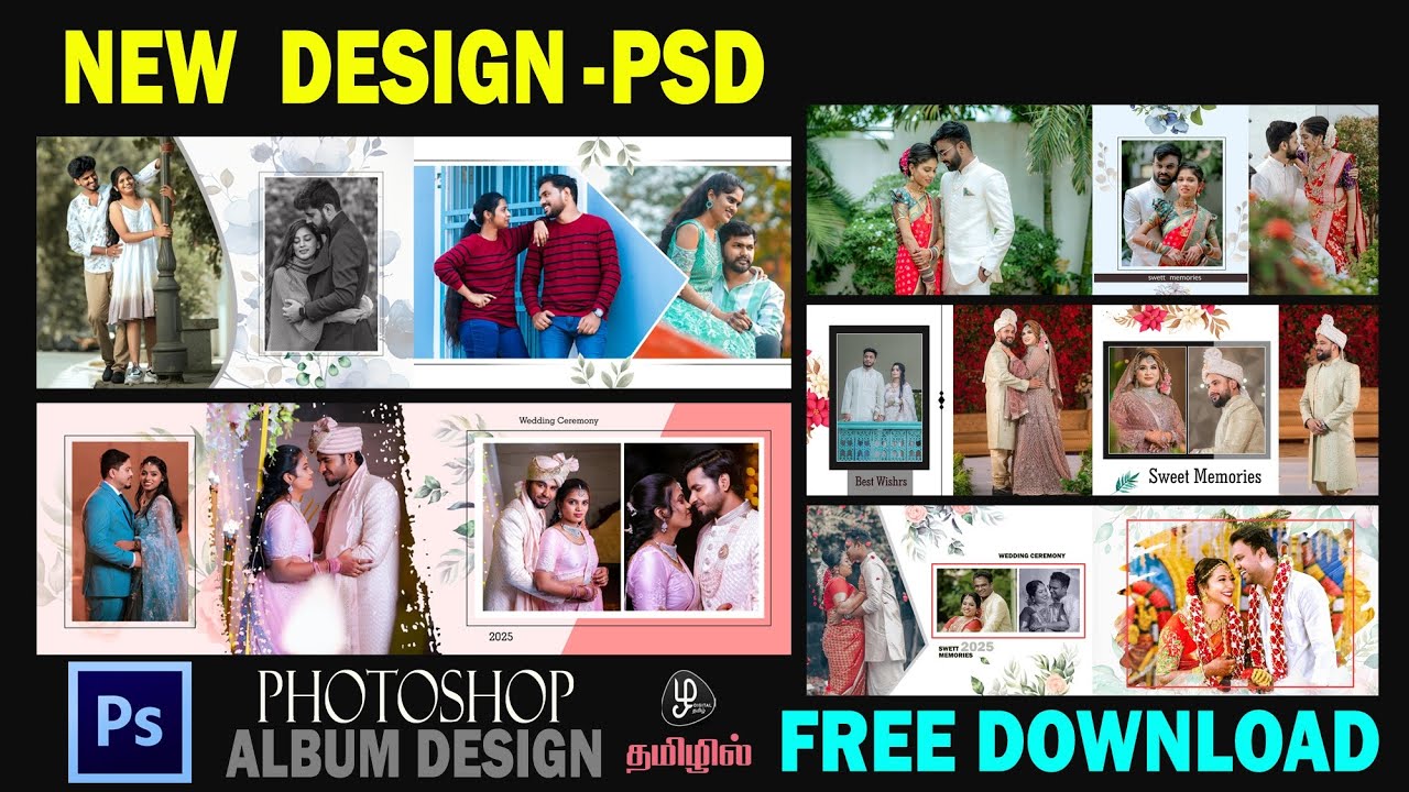 flower background album design wedding album design free download 12x36 ...