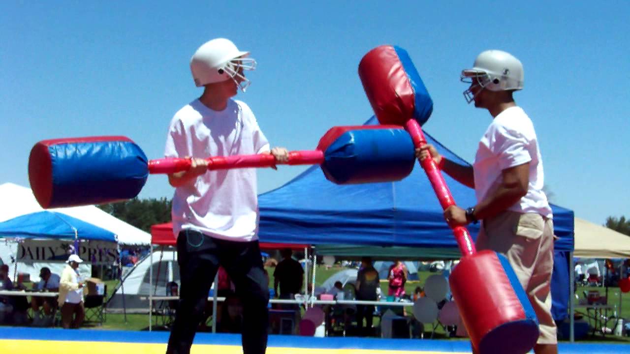 Giant Q-Tip Fight - YouTube