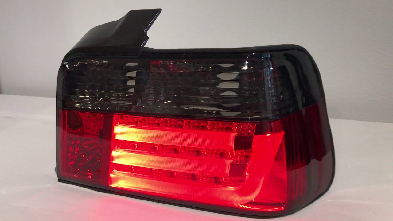 BMW 3 E36 Sedan Led Bar Tailights By #Carner - YouTube