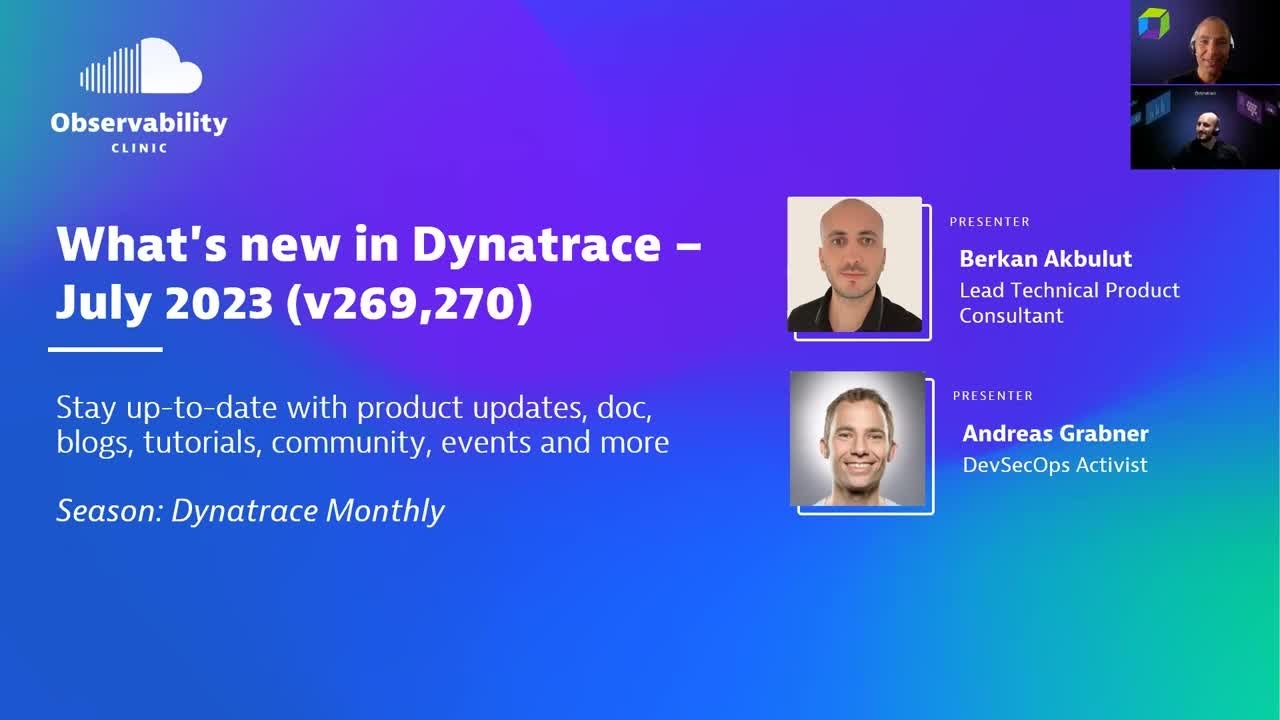 What's New in Dynatrace - July 2023 (v269, v270) - YouTube