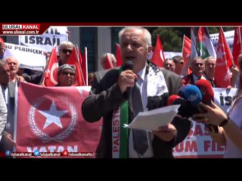 İsrail Büyükelçiliği önünde protesto