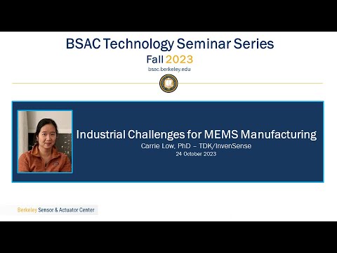 Industrial Challenges for MEMS Manufacturing - YouTube