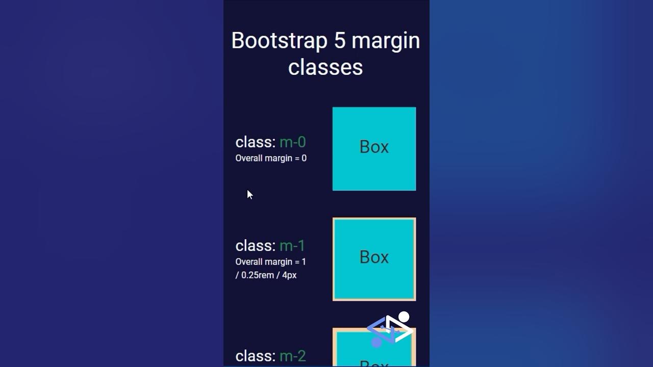 Bootstrap 5 margin classes | #codefordesign #bootstrap5 #tips - YouTube