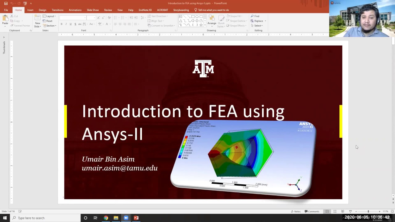 OREU: Introduction to FEA with ANSYS Part 2 - YouTube
