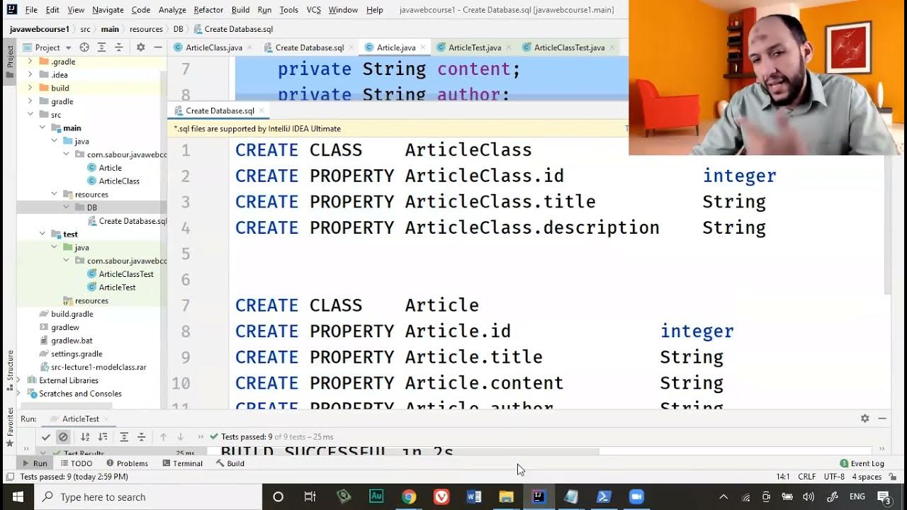 26 Modern Java Web Create the table, class into orientdb from Orient Studio - YouTube