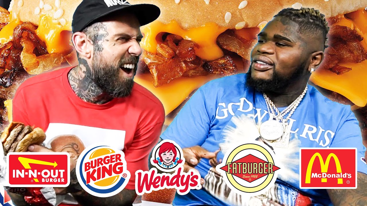 Adam22 and Fatboy Rank Fast Food Burgers - YouTube