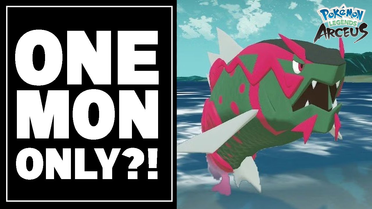 WE'RE DROWNING in Pokemon Legends: Arceus With ONLY ONE Pokemon! - YouTube