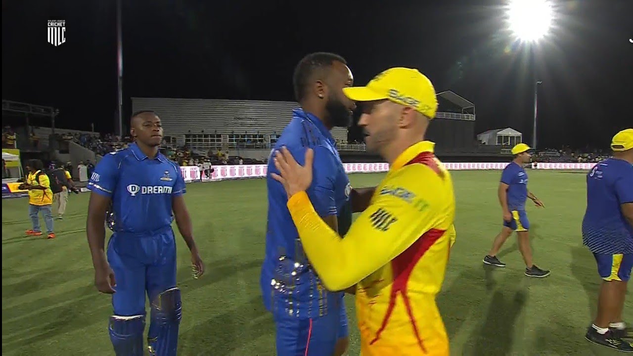 Du plessis abd did this heart winning gesture for Kieron pollard after TSK Win vs Miny match ...