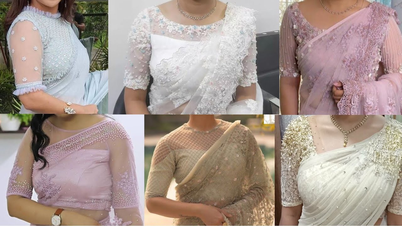 net blouse design // beautiful net blouse design - YouTube