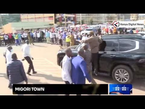 See President Ruto's Convoy as he Receives Heroic Welcome in Migori!! - YouTube