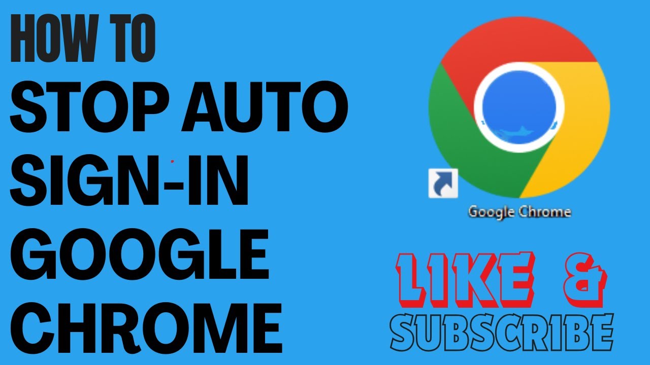 How to Stop Auto Sign-In in Google Chrome (Step-by-Step) #chrome - YouTube