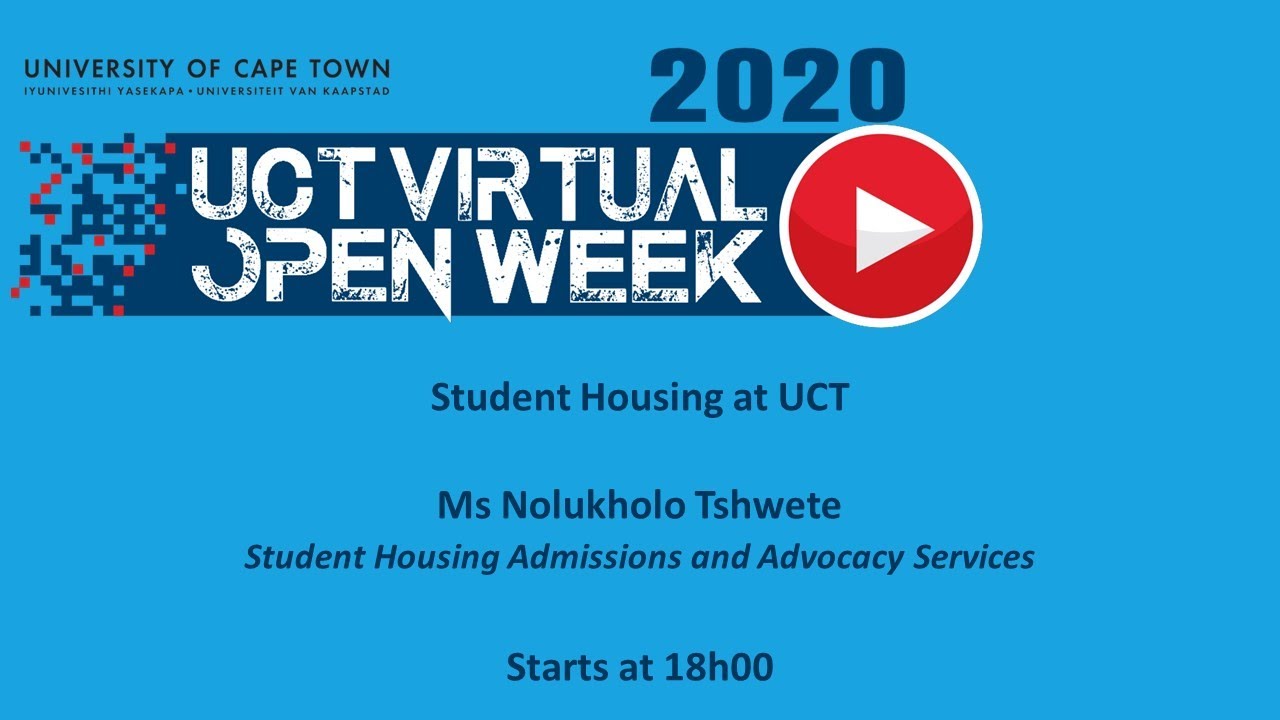 Admission to Student Housing at UCT - YouTube