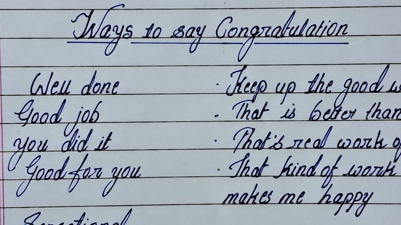 improvise your writing with way of Congratulation.#learnenglissentence# ...