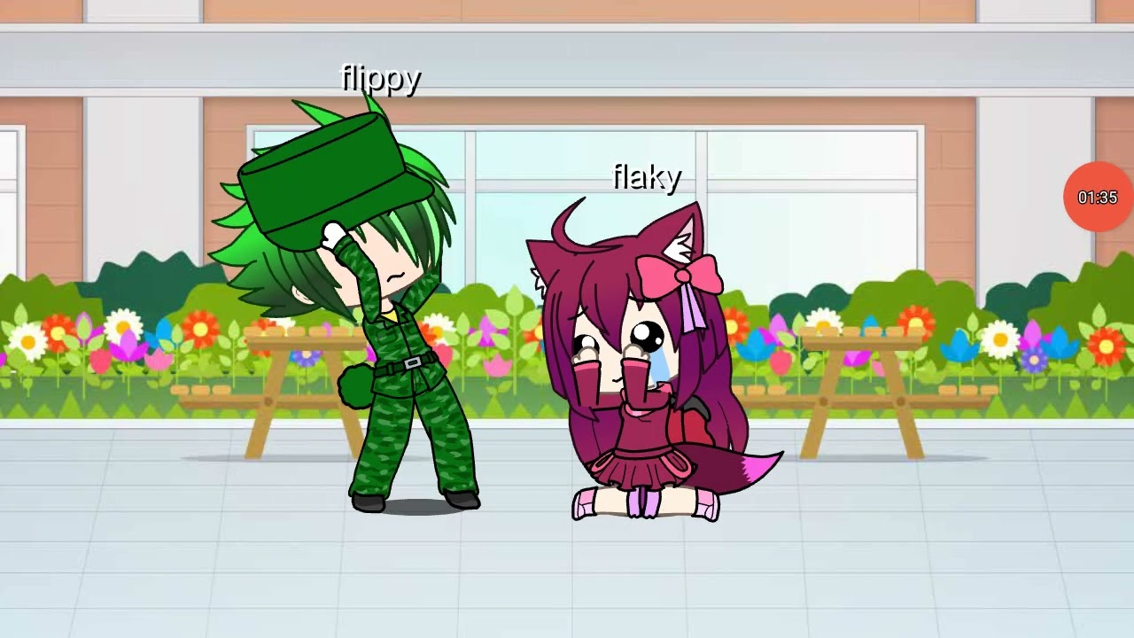 flippy x flaky happy Tree friends CAP 2 GACHA LIFE - YouTube