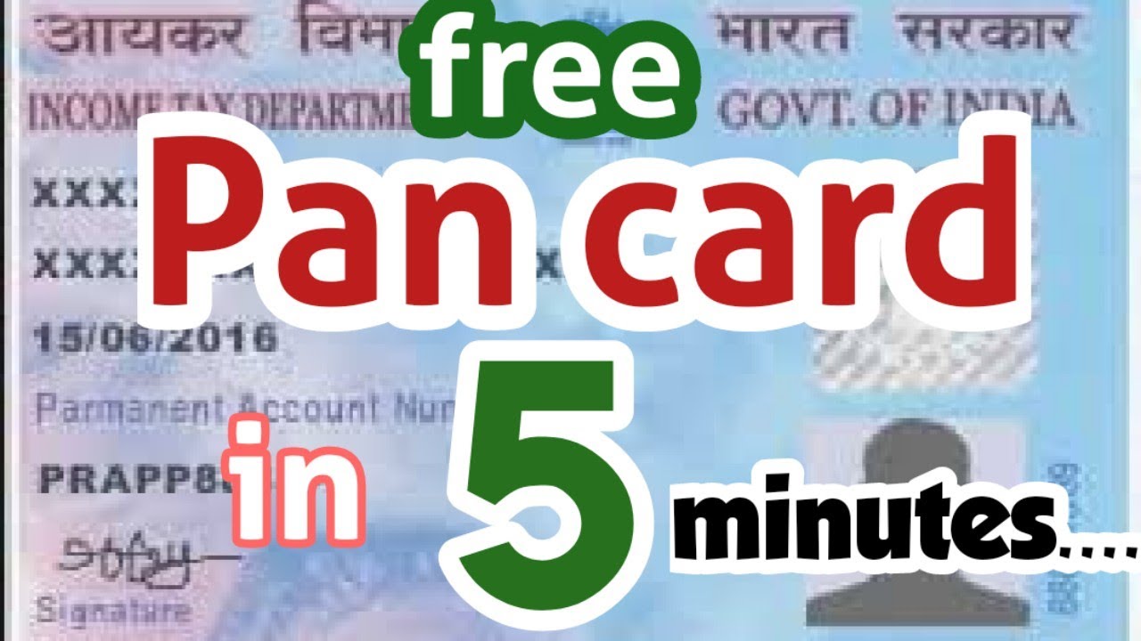 how to apply new pan card free|free pan card in 5 minutes - YouTube