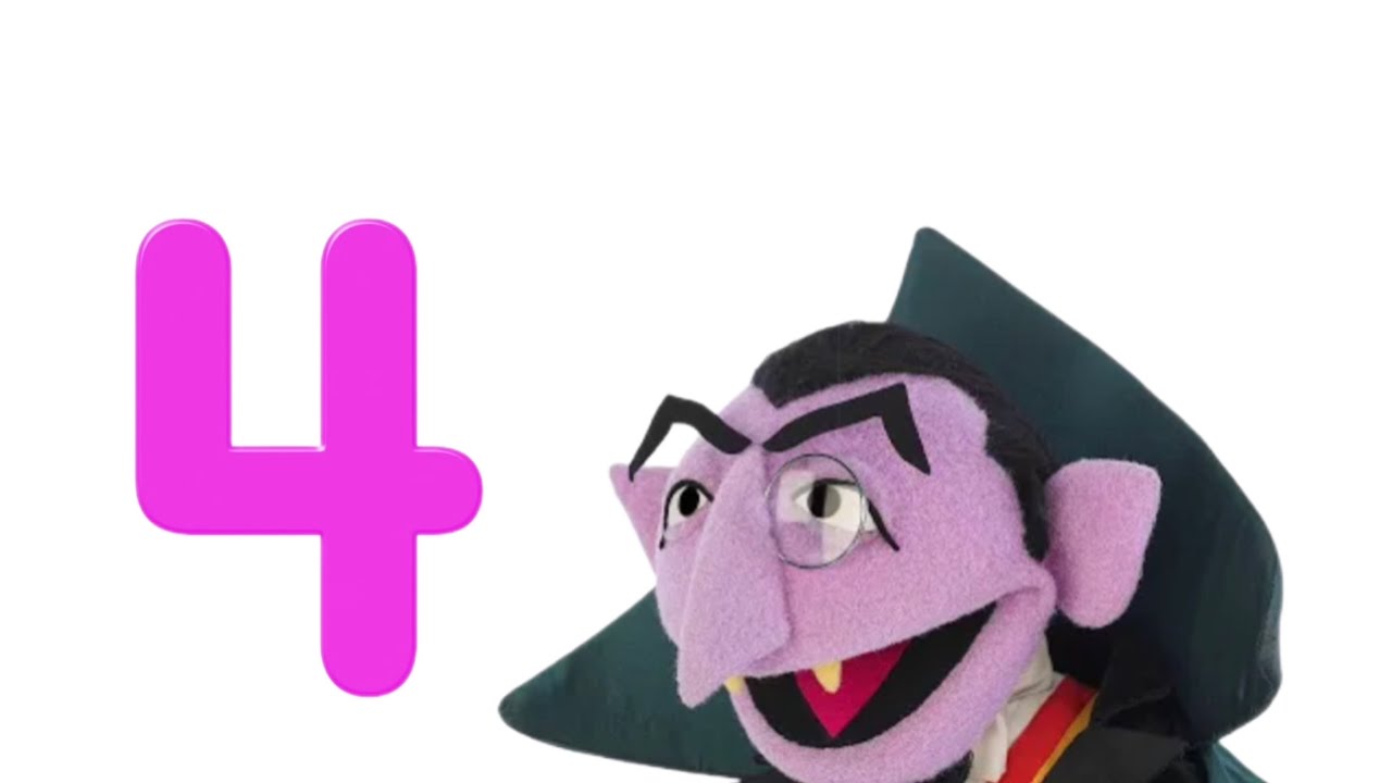 Sesame Street The Counts Number Of The Day Song #4 ( Mirrored ) - YouTube