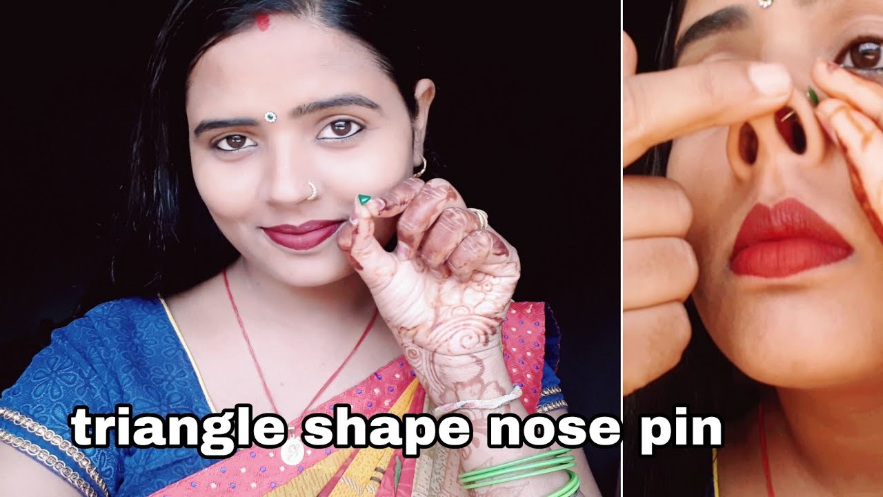 triangle shape nose pin, Part-88 - YouTube