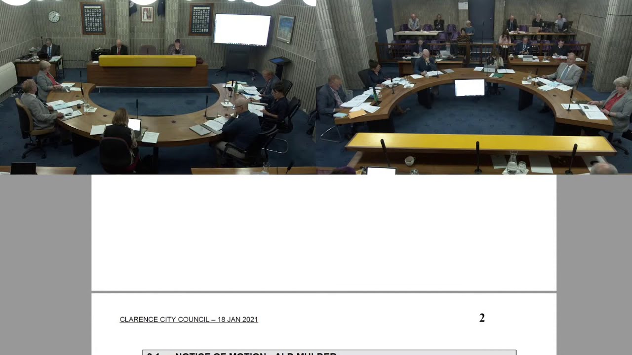 Clarence City Council - Council Meeting 18th January 2021 - YouTube