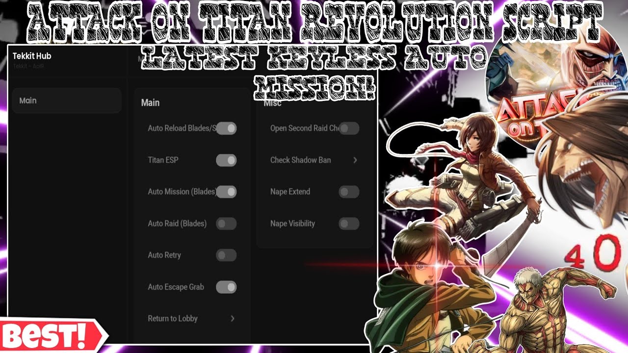 Latest Attack On Titan Revolution Auto Complete Raid/Mission😎,Kill All ...