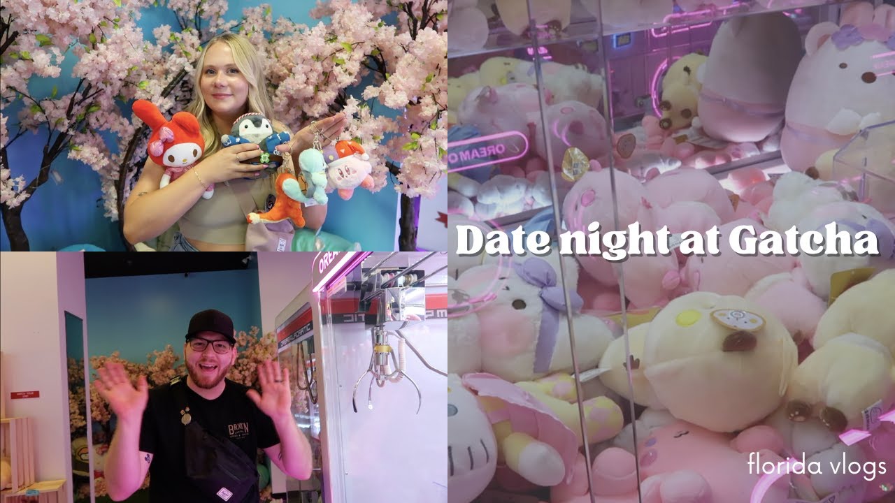 Date night at Gatcha in Orlando! | Claw machine wins - YouTube