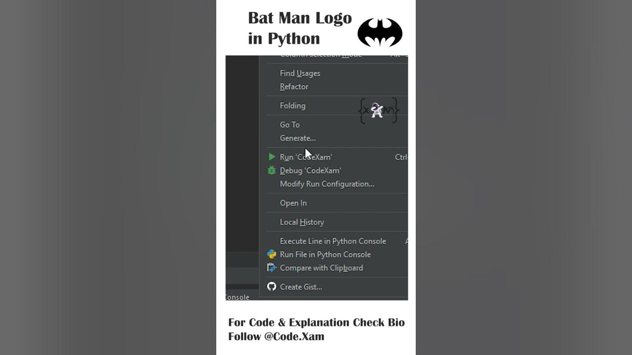 Batman logo in Python - YouTube