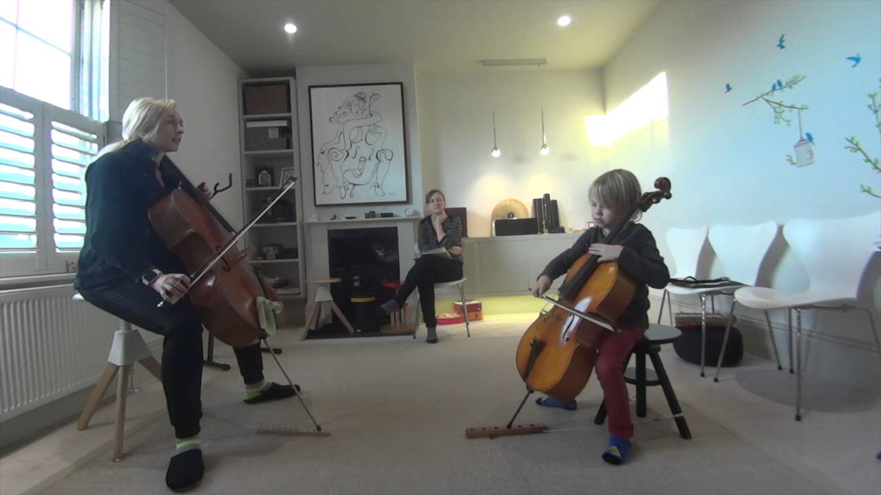 Suzuki Cello Lesson at 'The Cello Corner' on 'Berceuse' by Schubert ...