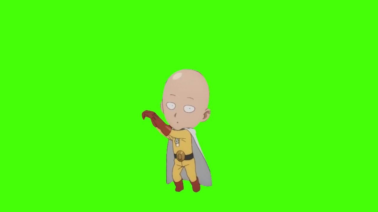 CHIBI SAITAMA DANCING - GREEN SCREEN - YouTube