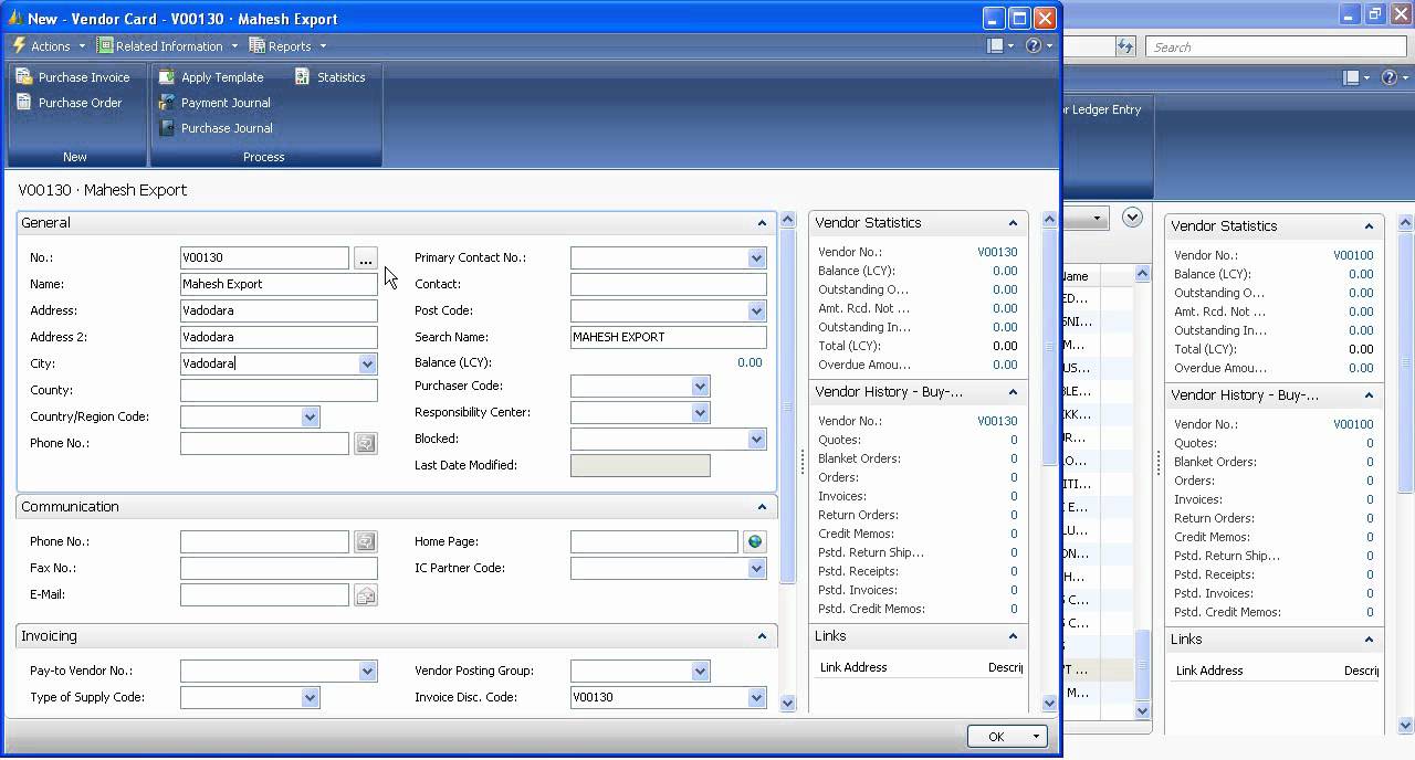 Create vendor in NAV - YouTube