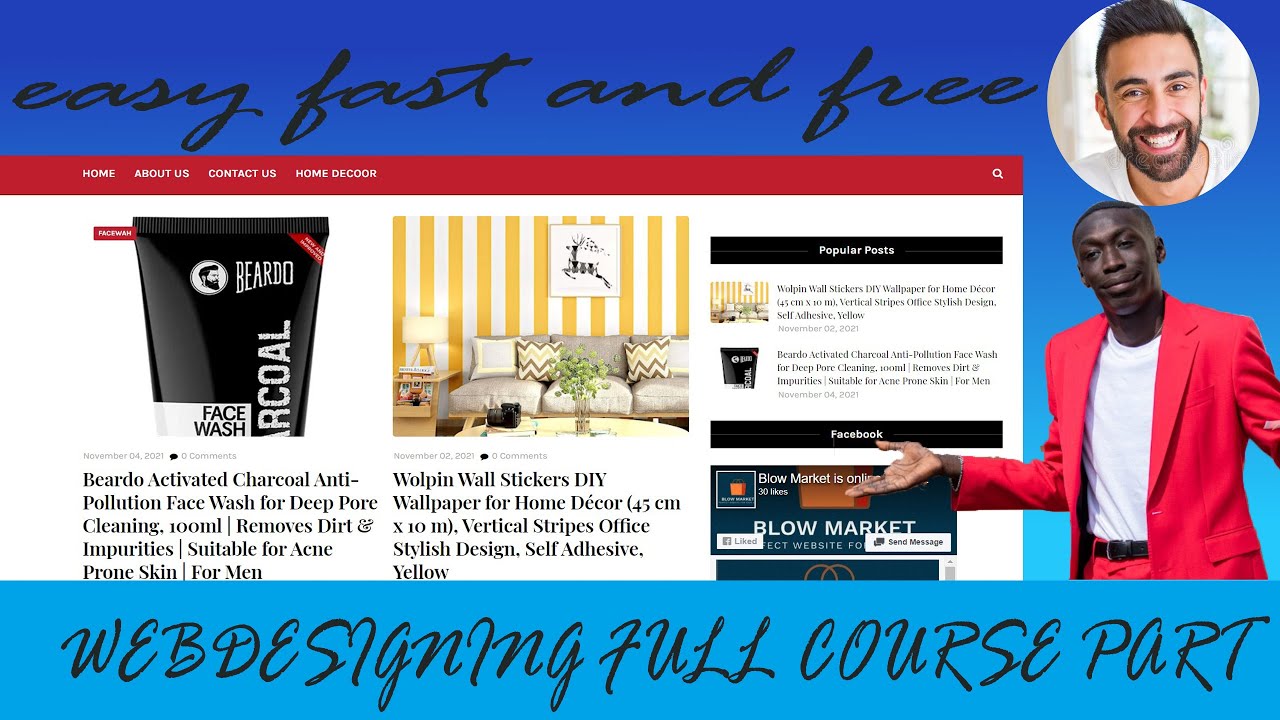 WEBSITE DESIGNING FULL PART 2 / JK E SERVICES - YouTube