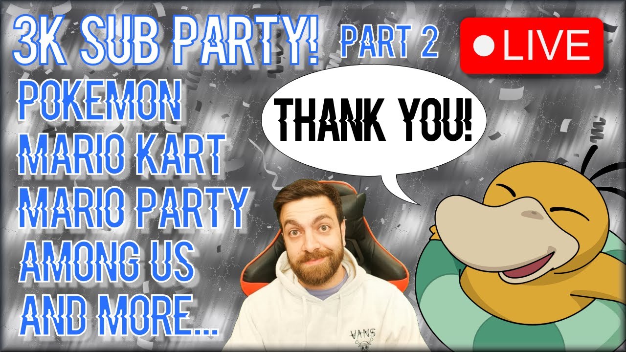 *3K SUB PARTY CELEBRATION* PART 2 *SUBATHON* *POKEMON, MARIO KART ...