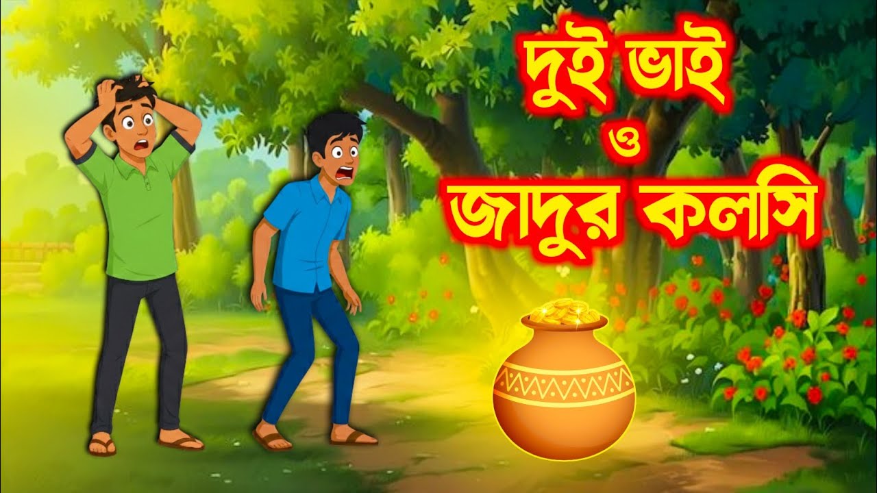 দুই ভাই ও জাদুর কলসি | Two Brothers & Magic Pot Story | Bangla Cartoon ...